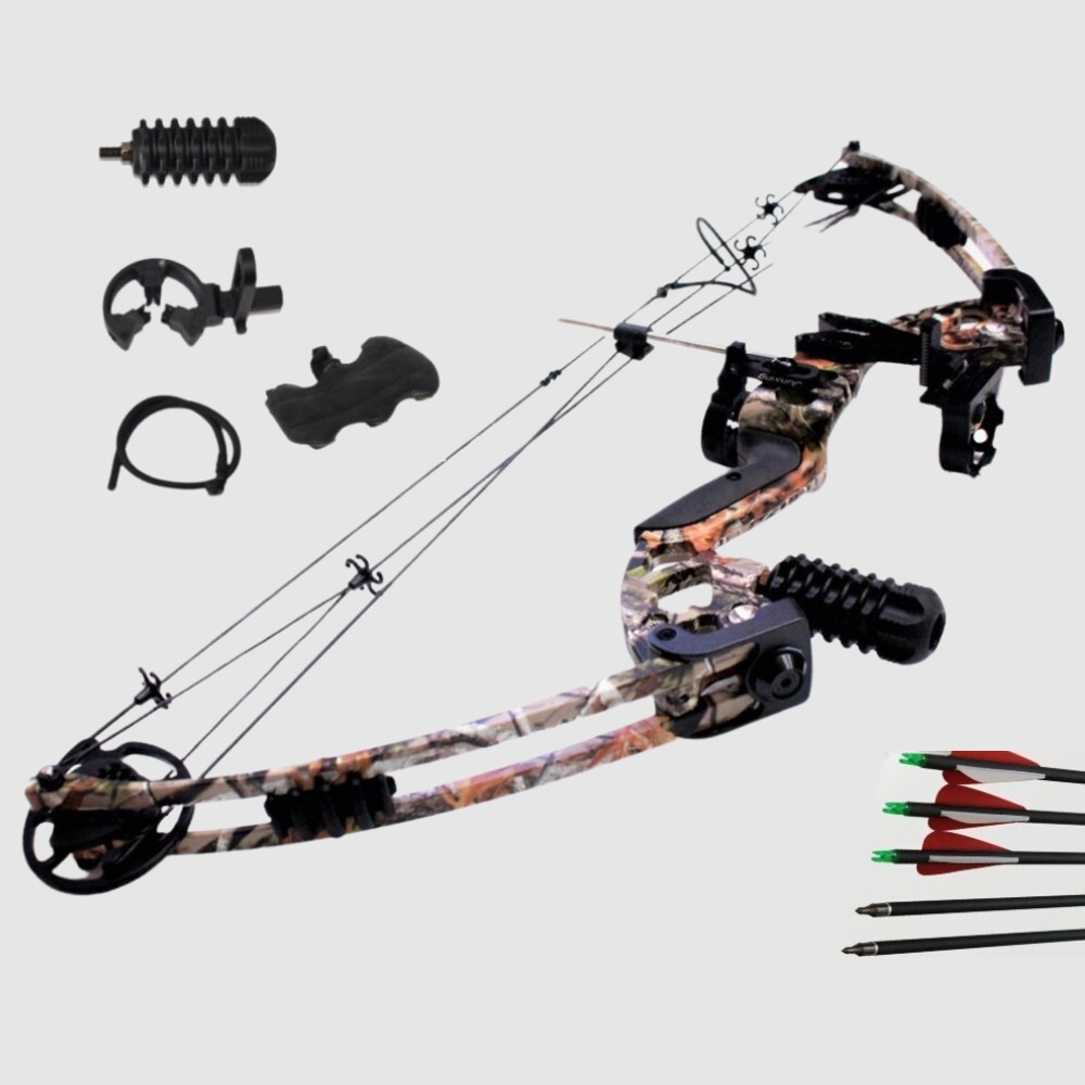 Compound Bow Cobra Hunting 30 to 60lbs pounds Arrow Archery CAMO Right Hand