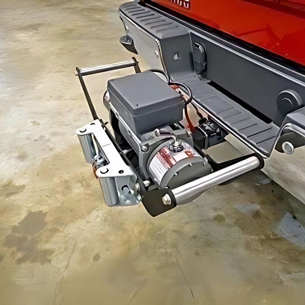 Hitch Winch Rack Rear Tow Ball Detachable 2" Receiver Off Road 4WD 4X4 ...