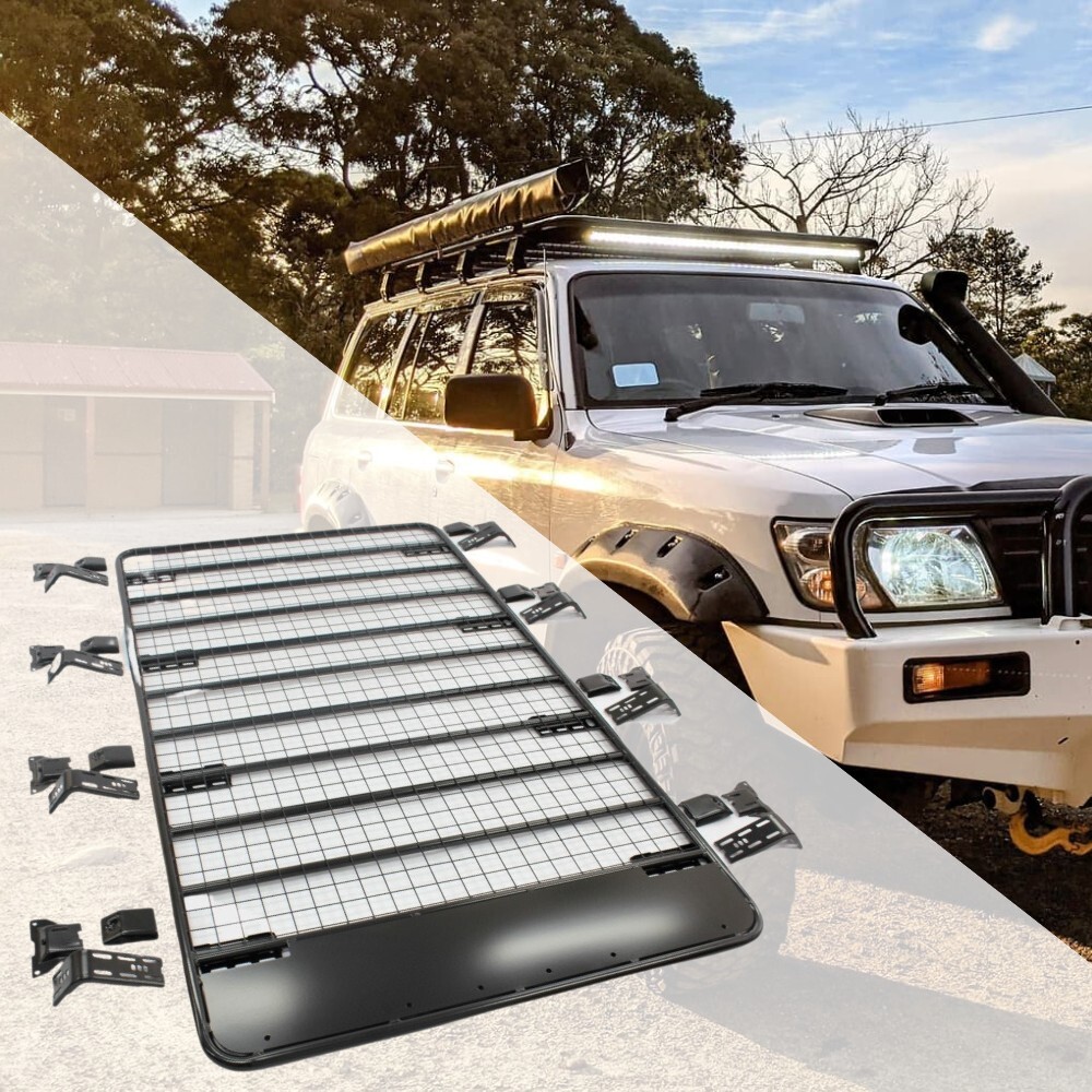 Flat Roof Rack Rain Gutter Mounts Steel fits Patrol GU GQ Y61 220 x 125 ...