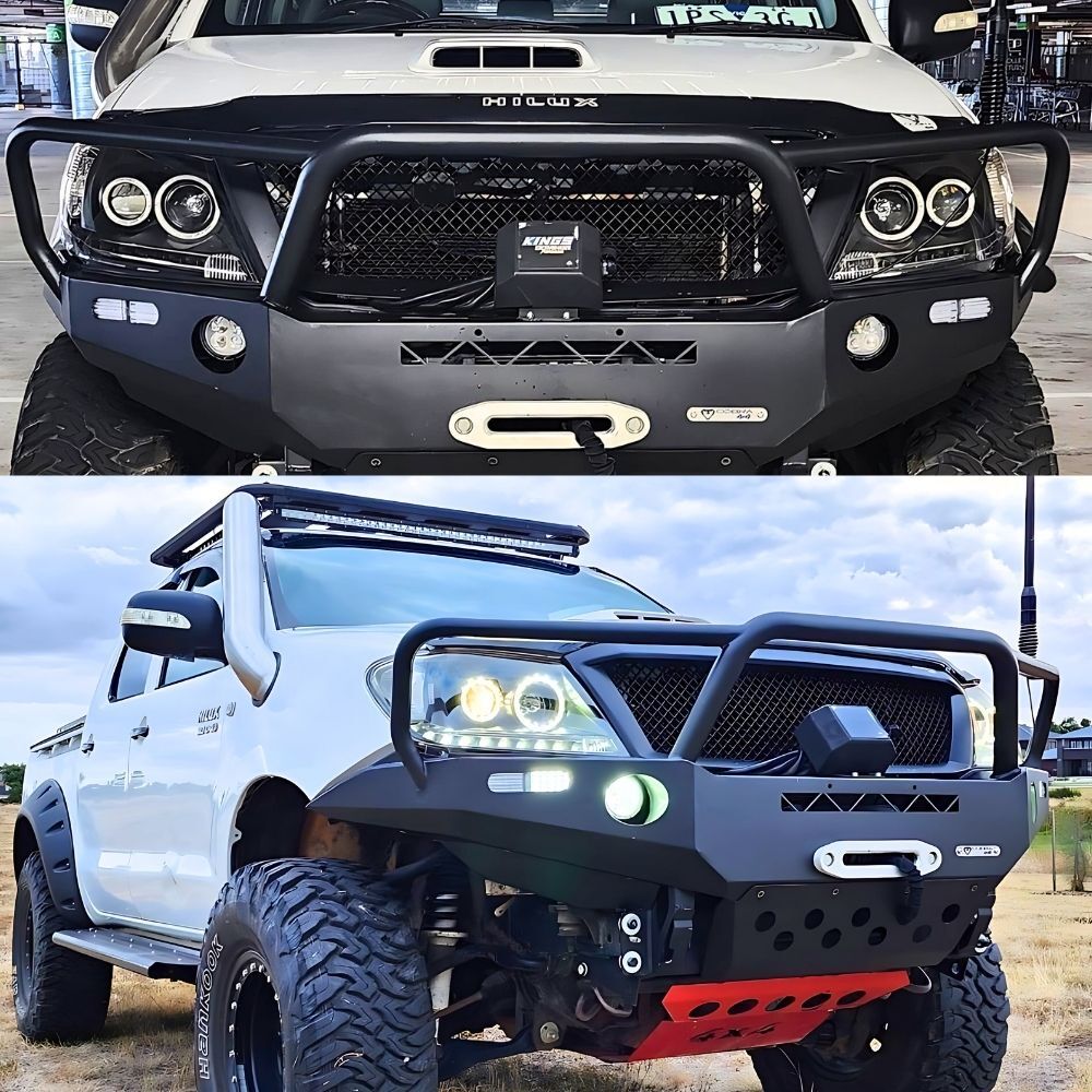 LED DRL Head Lights Lamp Suits Toyota Hilux 2005 - 2011 SR SR5 N70 Halo ...