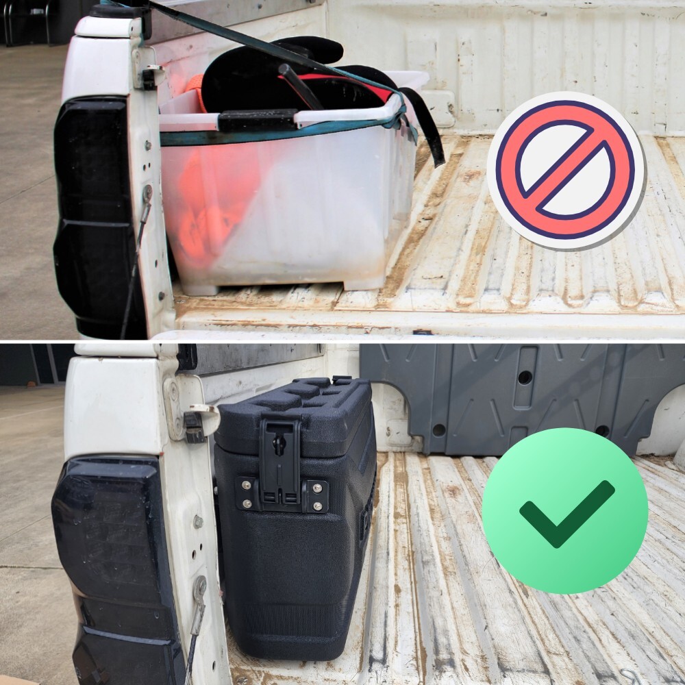 Cobra 4x4 Universal Side Storage Tool Box 2-Sided Compatible 4WD UTE ...