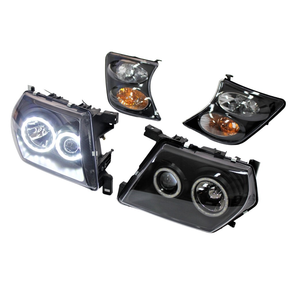 Front Head Lights Projector Lamp LED and Indicators For Nissan Patrol ...