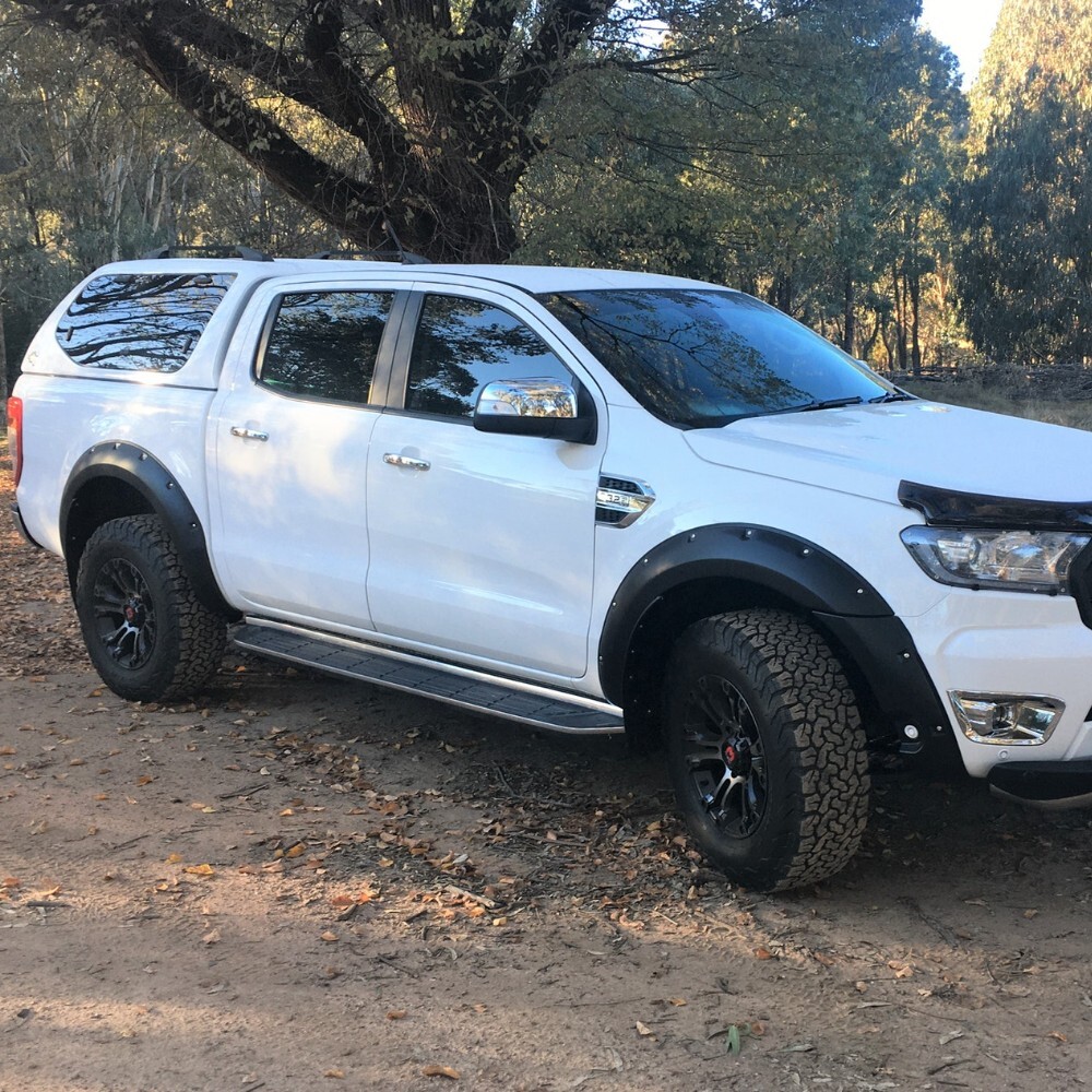 Slimline Pocket Style Matte Black Fender Flares for Ford Ranger PX3 ...