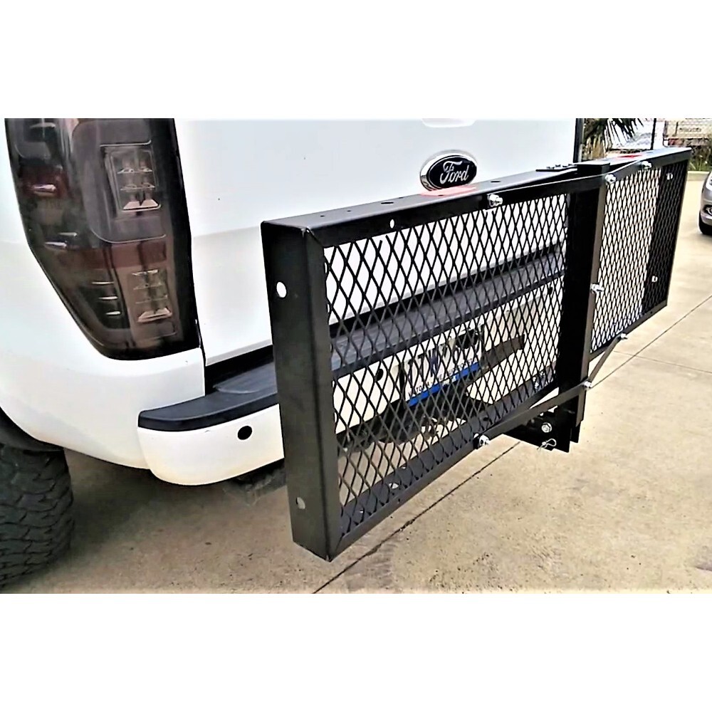Flat Tow Hitch Cargo Rack Foldable Black Powder Coated Steel Tow Bar ...