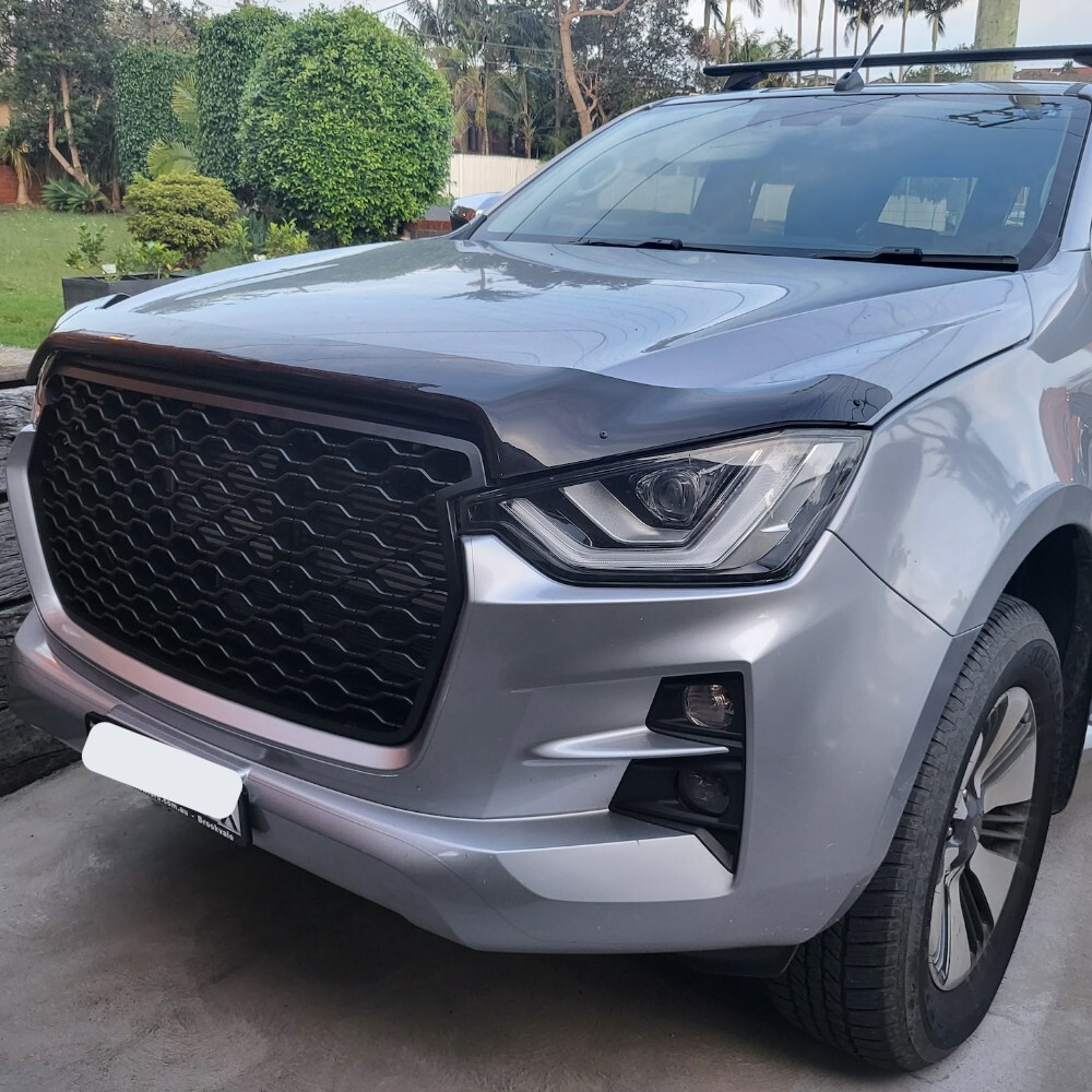 Front Mesh Grill Suitable for D-MAX DMAX 2020 2021 Matte Black Grille