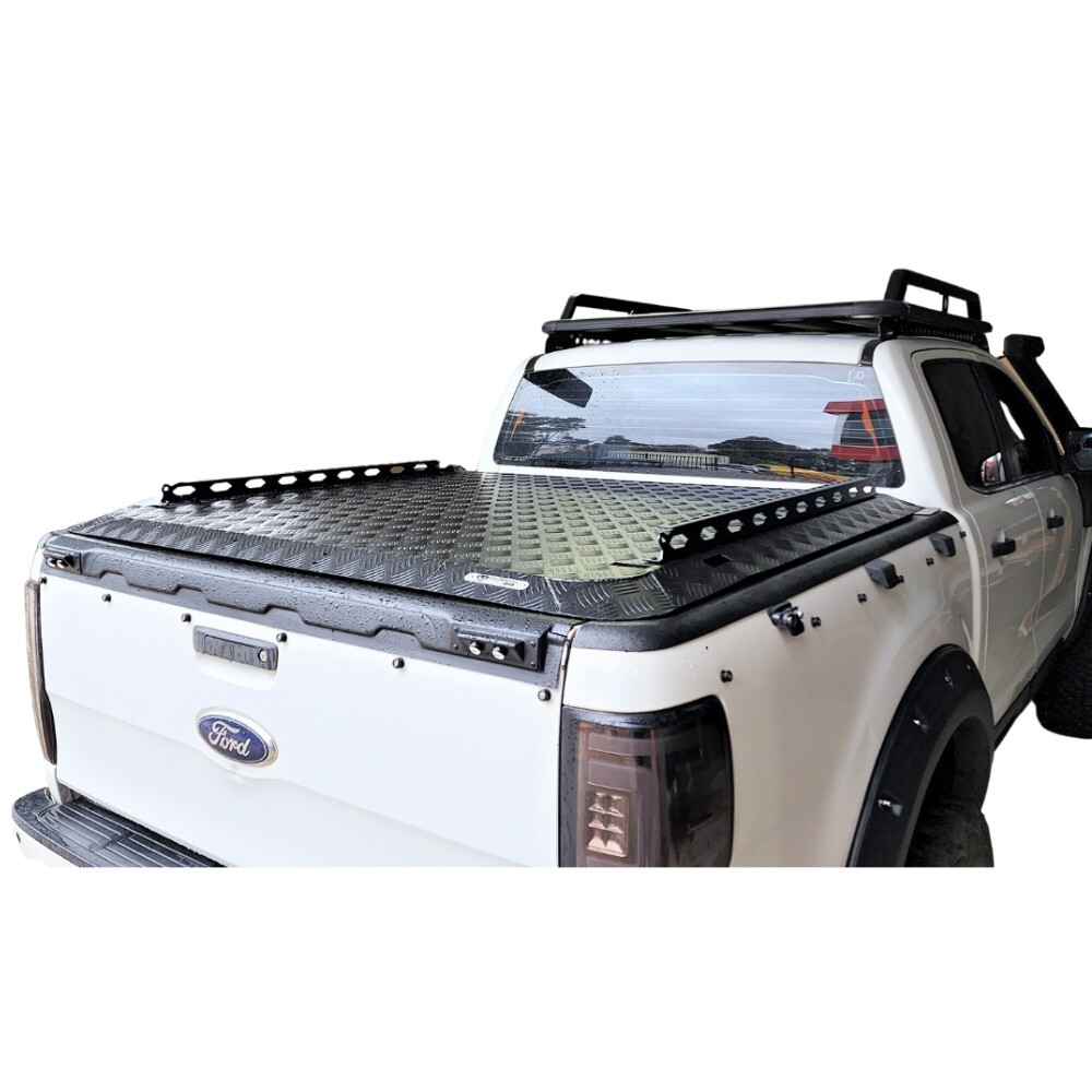 Aluminium Hard Lid Tonneau Cover Gas Strut Lift Fits Ford Ranger PX PX2 ...