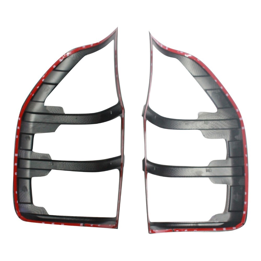 CARBON FIBER Black Tail Light Trim Cover Protector Suits Ford Ranger ...