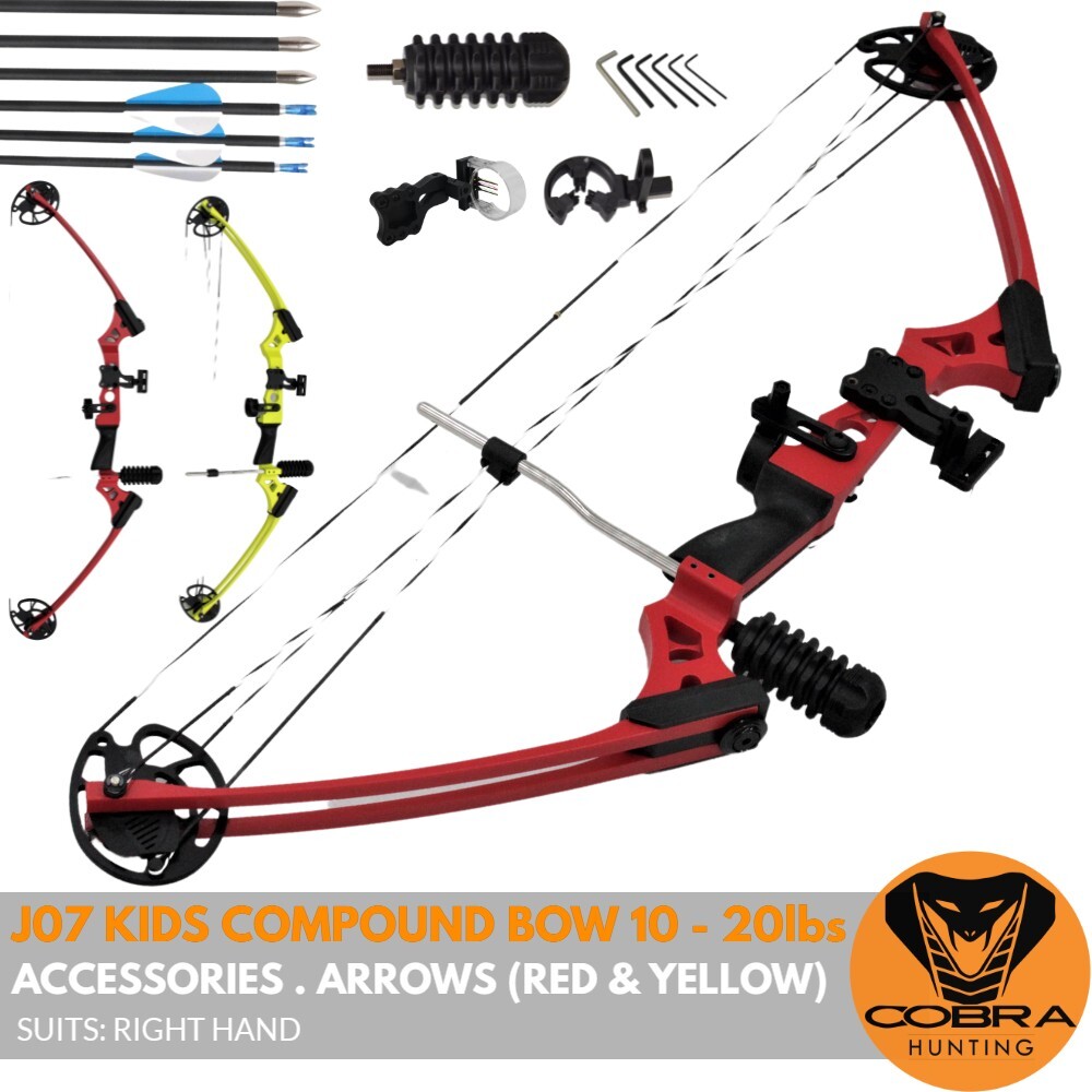 10-20lbs Red Yellow Compound Kids Bow RIGHT HAND