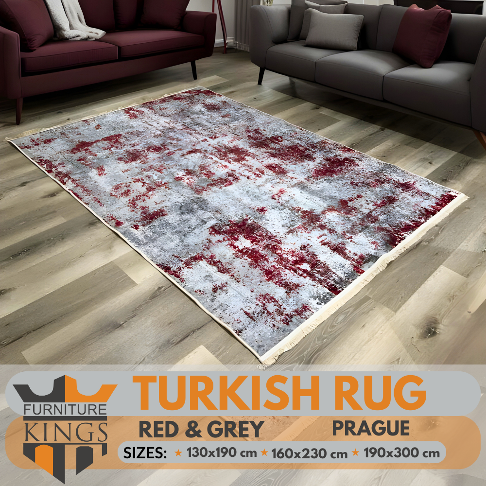 Red Grey Prague Turkish Turkey Made Floor Carpet Rugs Traditional ...