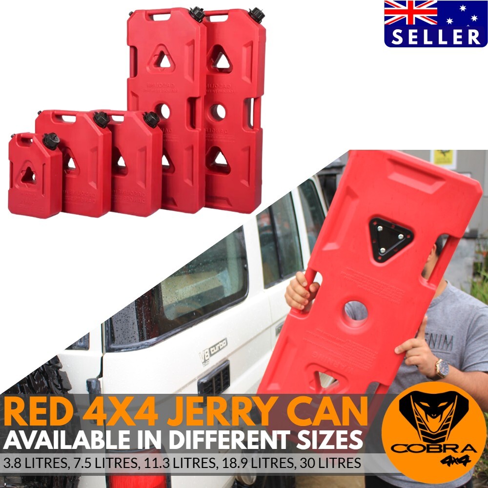 Jerry Can Red Gas Fuel Tank Plastic 4x4 4WD AWD Spare Container ...