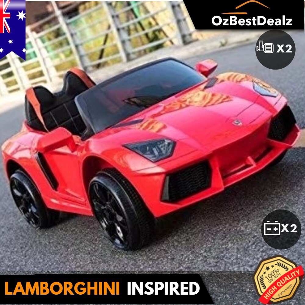 Lamborghini white red Kids Ride On Car toy Baby Remote Control Electric ...